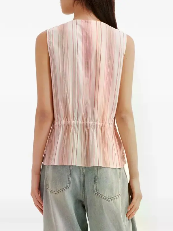 B+AB Striped Ruffled Top