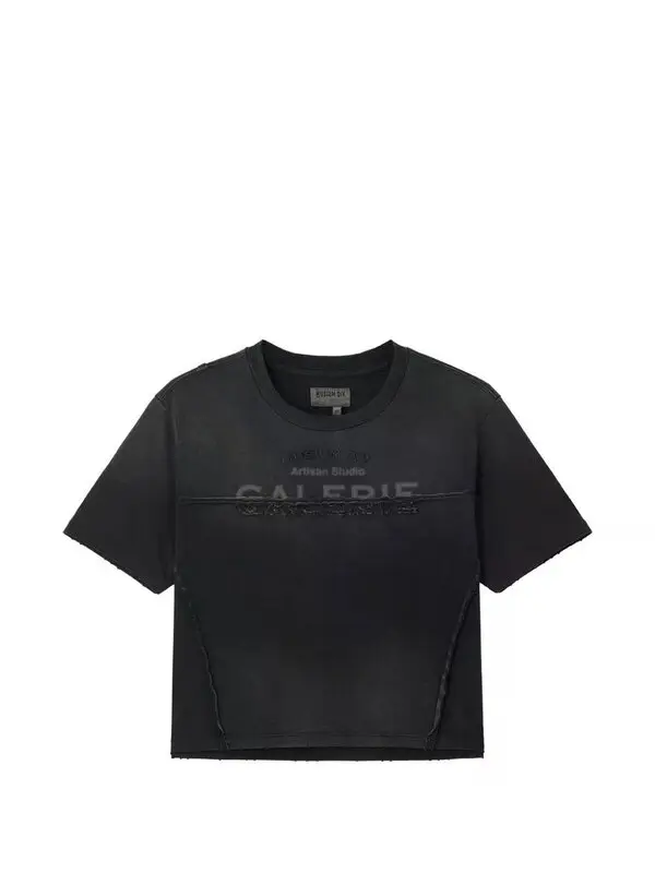 MUSIUM DIV. Cut-out Frayed T-shirt - Black