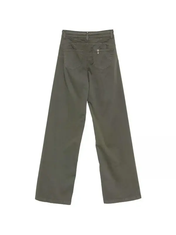 Liu Jo Good Flare Belted Trousers - Green