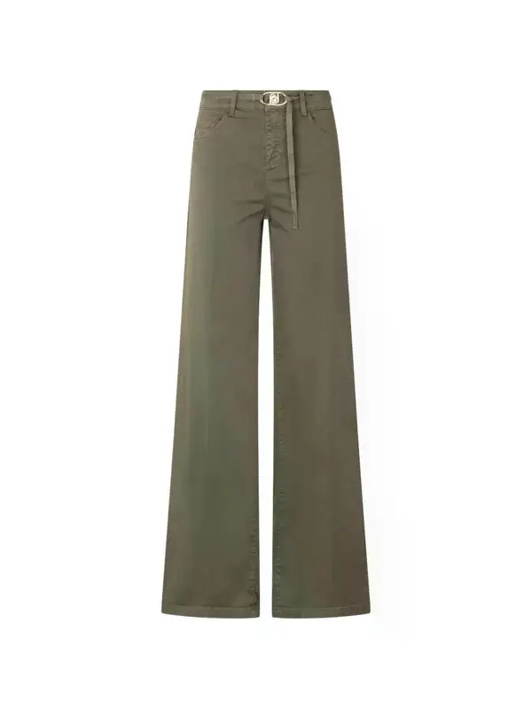 Liu Jo Good Flare Belted Trousers - Green