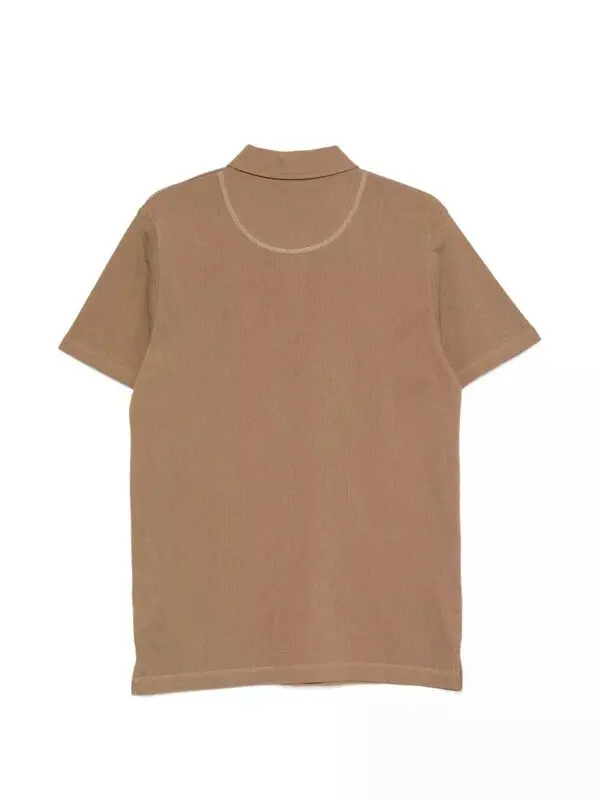 Sunspel Riviera Pocket Polo Shirt - Brown
