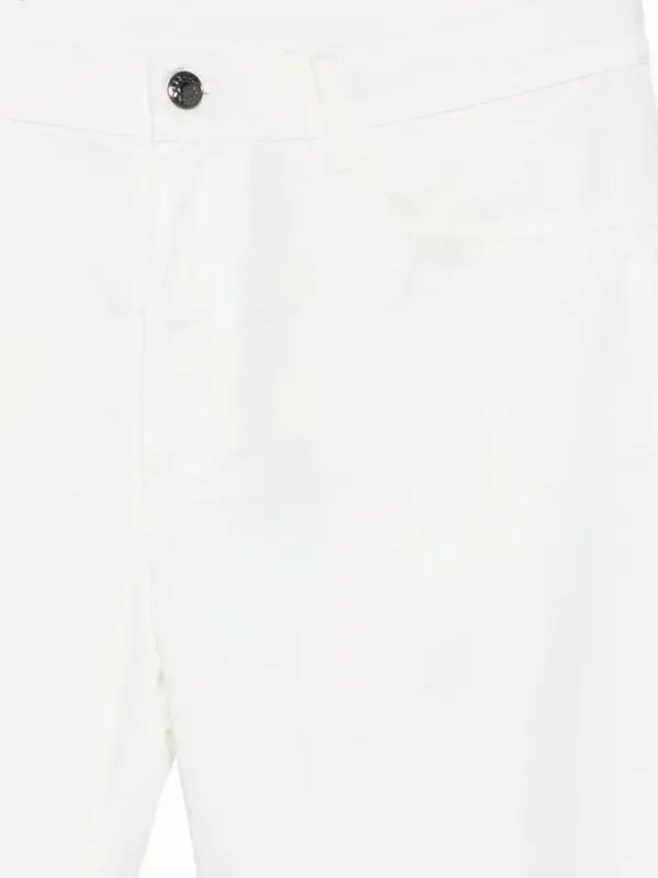 Canali Logo-patch Trousers - White