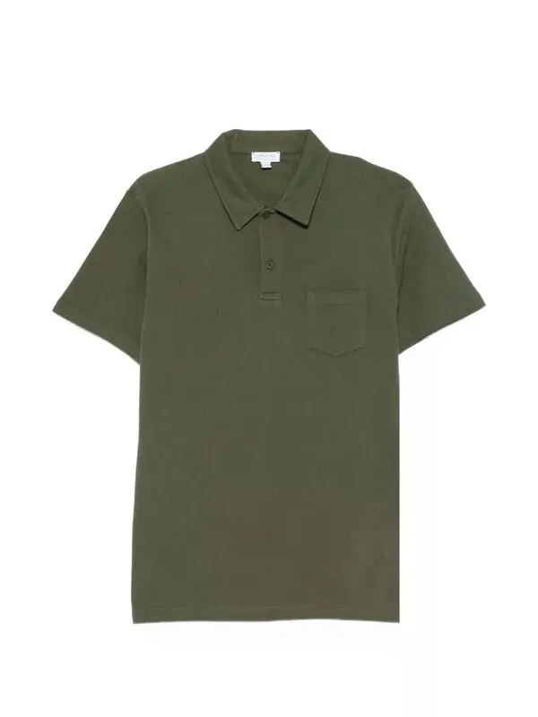 Sunspel Chest-pocket Polo Shirt - Green