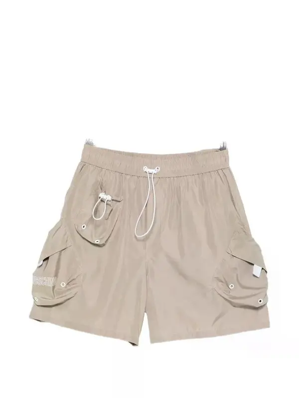 Moschino Logo-print Swim Shorts - Neutrals