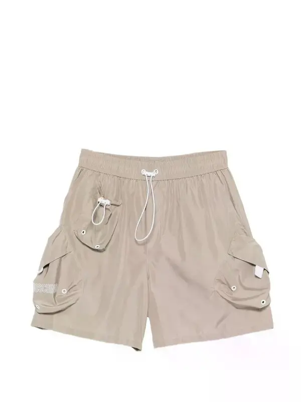 Moschino Logo-print Swim Shorts - Neutrals
