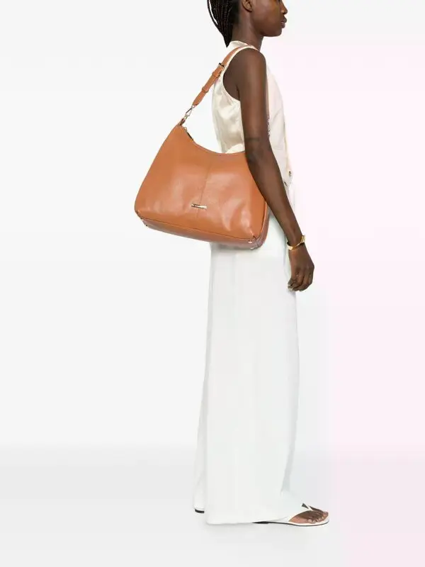 CROMIA Serena Grained Leather Shoulder Bag - Brown
