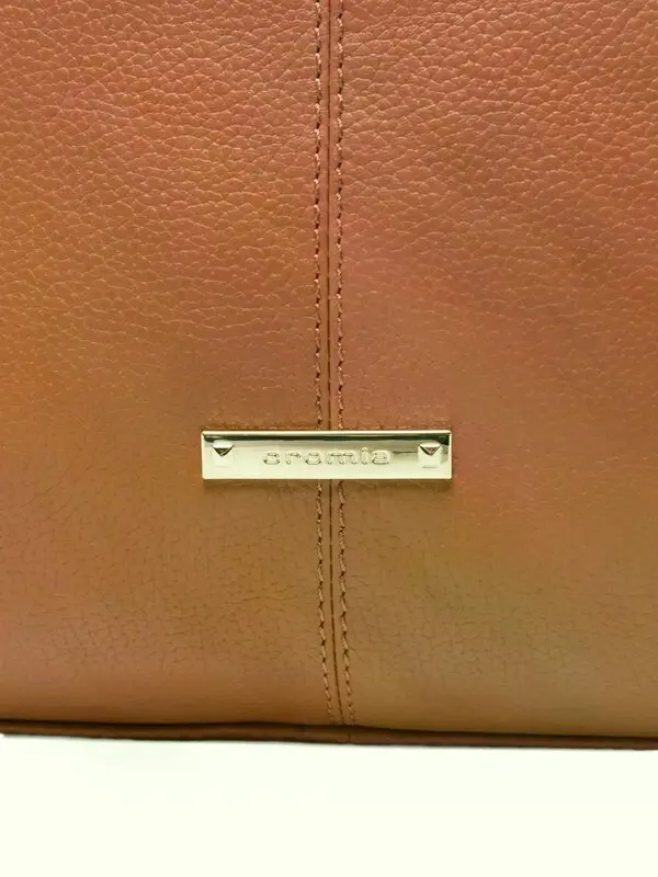 CROMIA Serena Grained Leather Shoulder Bag - Brown