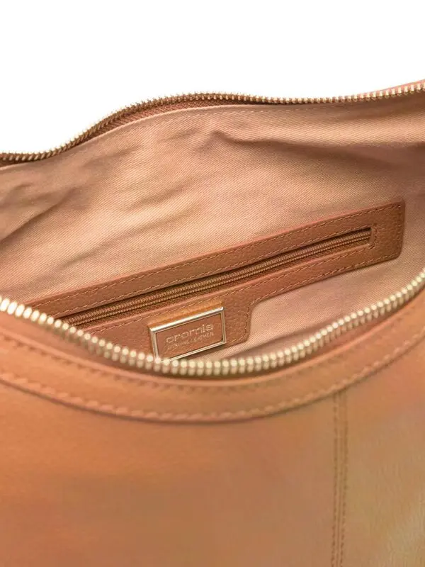 CROMIA Serena Grained Leather Shoulder Bag - Brown