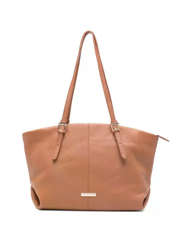 CROMIA Serena Grained Leather Tote Bag - Brown