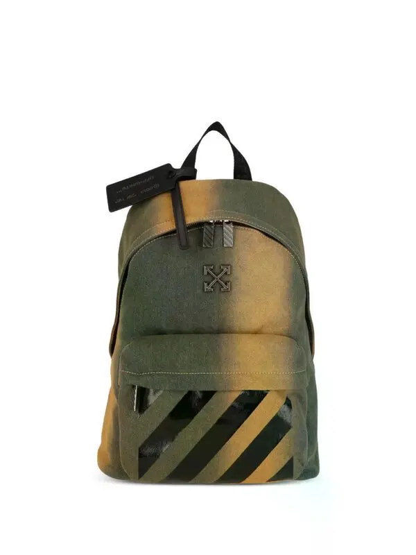 Off-White Arrows-motif Diag-stripe Backpack - Green