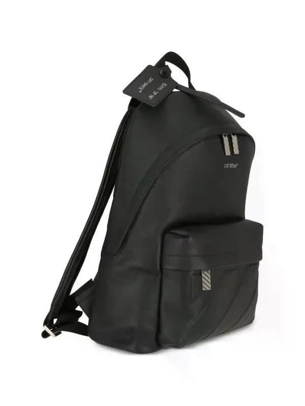 Off-White Industrial-strap Pebbled-leather Backpack