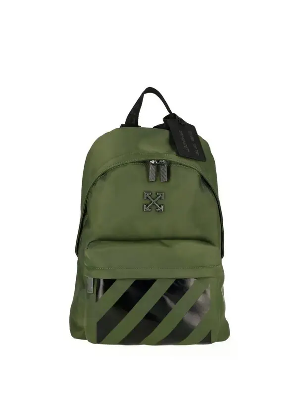 Off-White Arrows Diagonal-stripe Backpack - Green