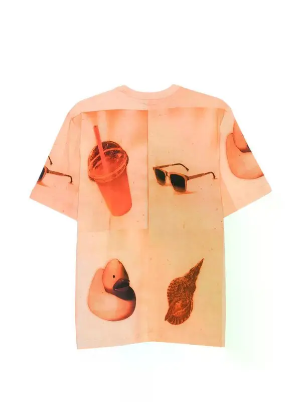 Paul Smith Photographic-print Cotton T-shirt - Orange