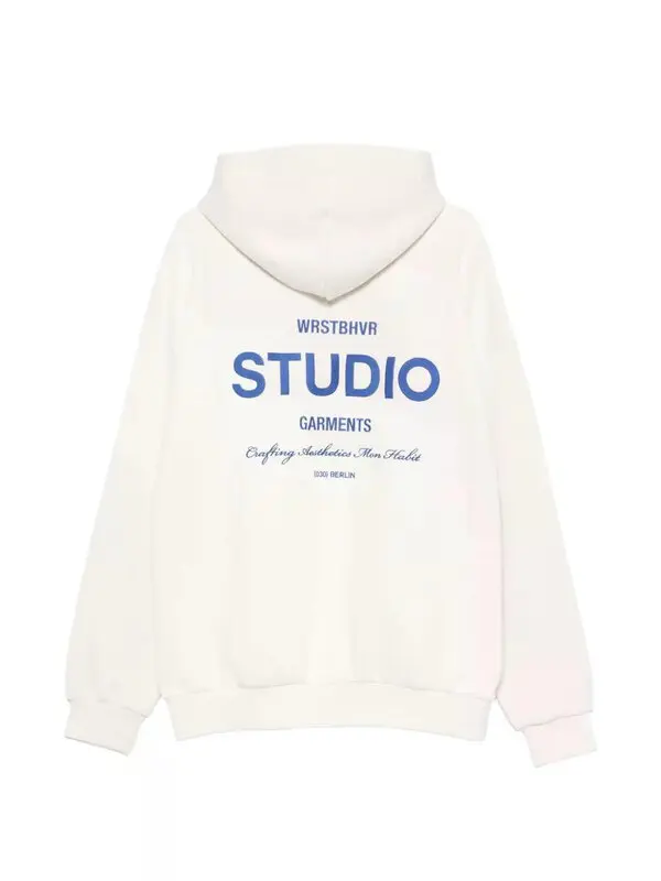 WRSTBHVR Garm V5 Logo-print Hoodie - White