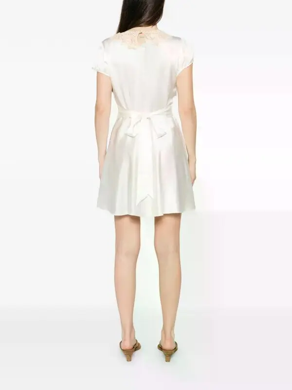 DÔEN Junia Lace-trim Mini Dress - White