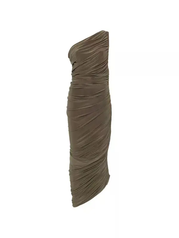 Norma Kamali Diana Ruched Dress - Green
