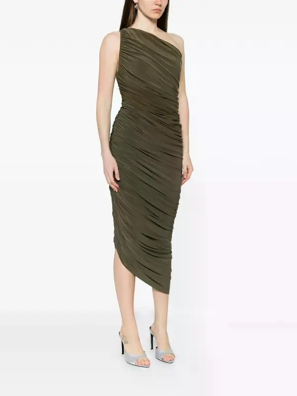 Norma Kamali Diana Ruched Dress - Green