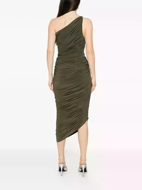 Norma Kamali Diana Ruched Dress - Green