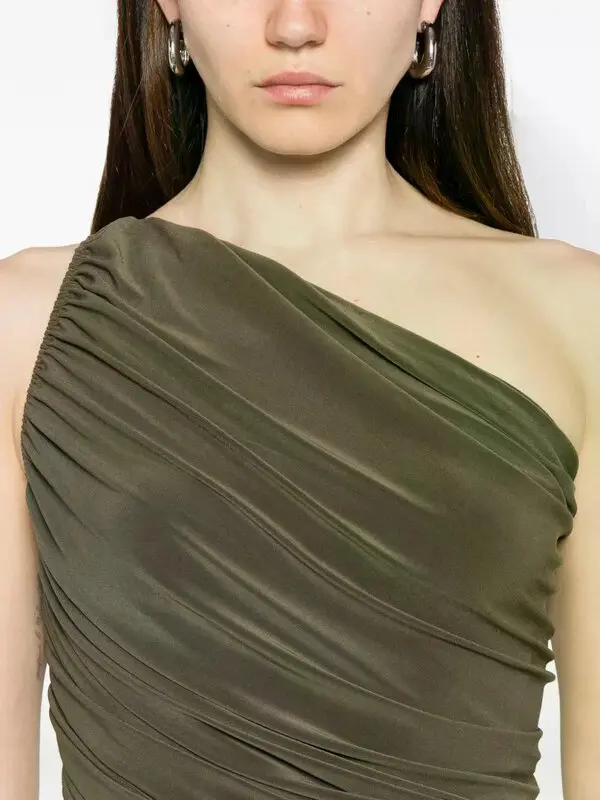 Norma Kamali Diana Ruched Dress - Green