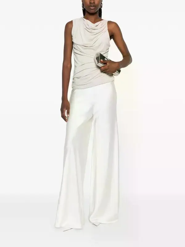 Norma Kamali Elephant Bias Trousers - White