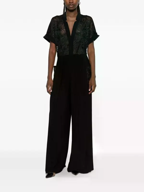 Norma Kamali Geralyn Lace-panel Jumpsuit