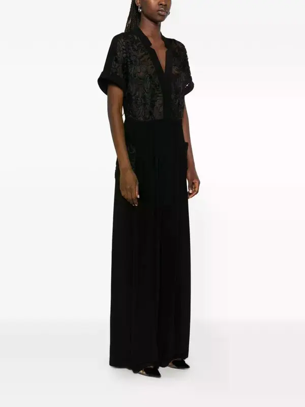 Norma Kamali Geralyn Lace-panel Jumpsuit