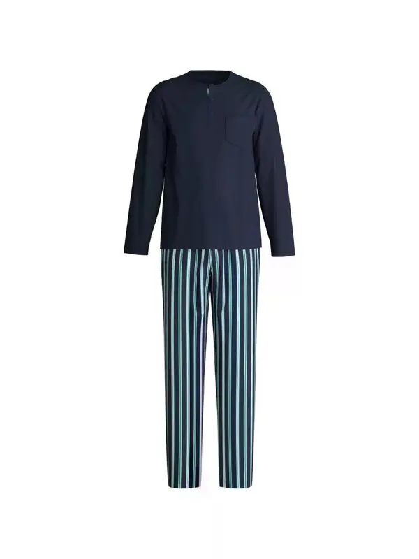CALIDA Striped Long-sleeve Pajamas Set - Blue