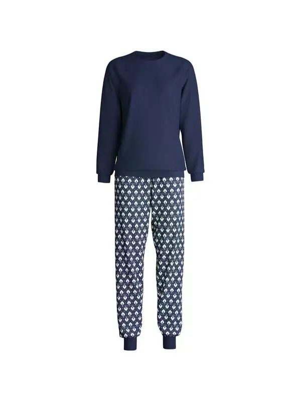 CALIDA Patterned-print Raglan-sleeve Pajamas Set - Blue