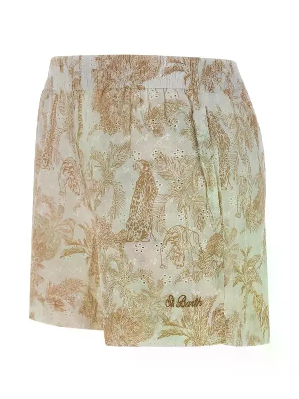 MC2 SAINT BARTH Broderie-anglaise Meave Shorts - Neutrals