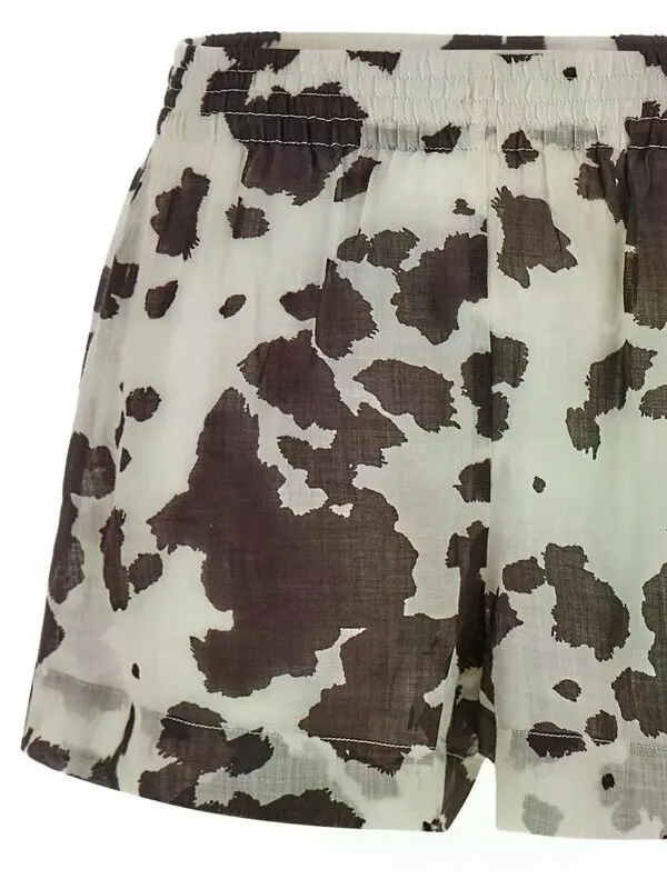 MC2 SAINT BARTH Animal-print Ramie Shorts