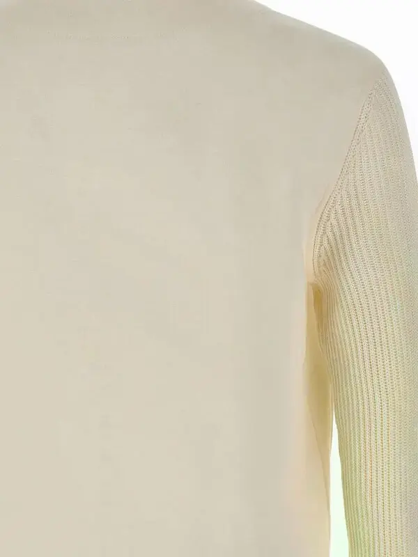 Eleventy Knitted-sleeve Zip-up Jacket