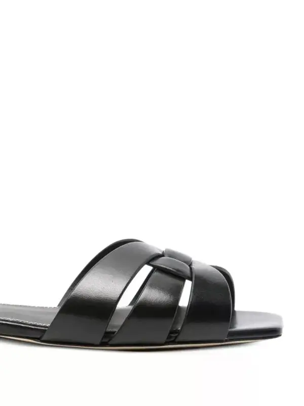 Saint Laurent Tribute Leather Sandals - Brown