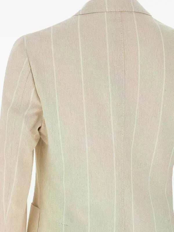 Eleventy Striped Double-breasted Blazer - Neutrals