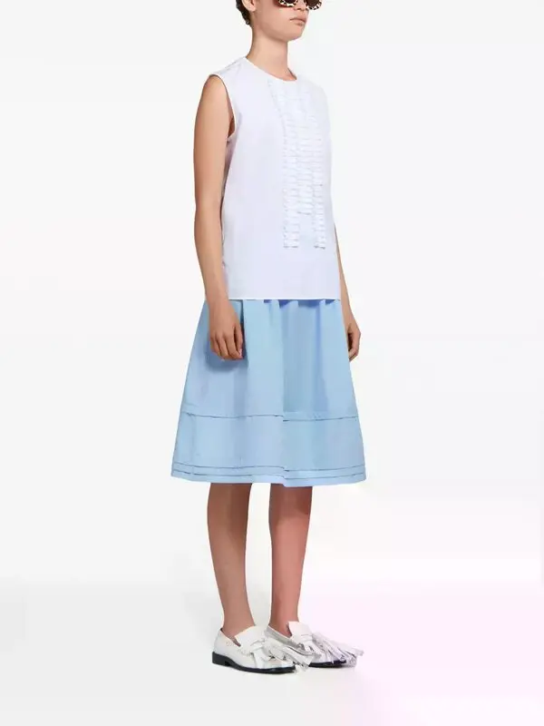 Marni Micro-pleated A-line Midi Skirt