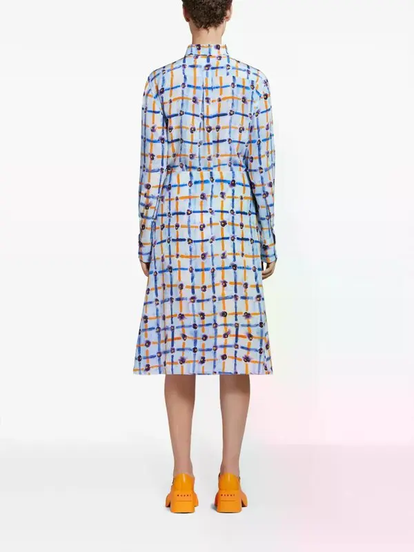 Marni Graphic-print Silk Midi Skirt