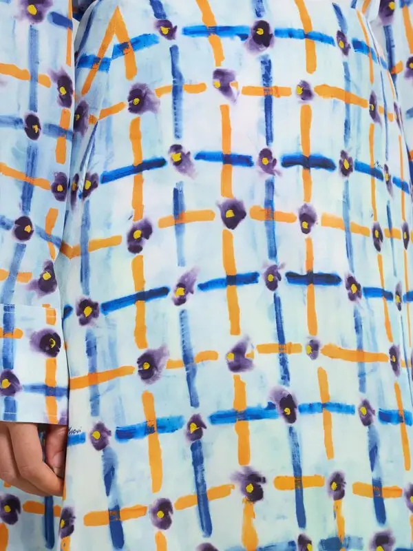 Marni Graphic-print Silk Midi Skirt
