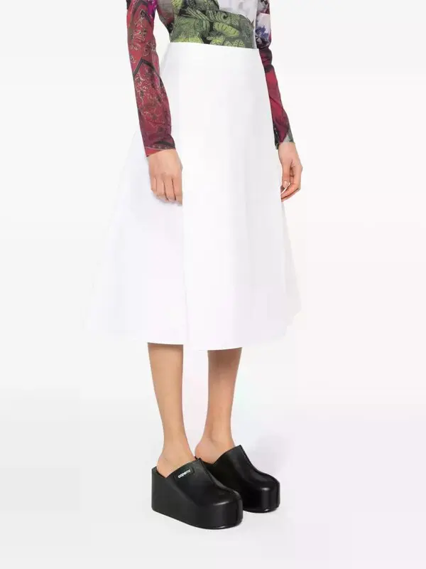 Marni A-line Cotton Midi Skirt