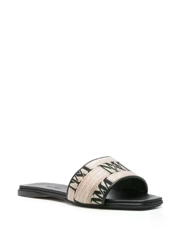 Max Mara Logo Jacquard Sandals