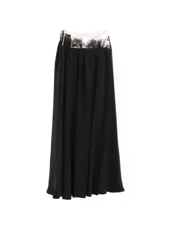 MAISON MARGIELA Lace-trim Pleated Maxi Skirt