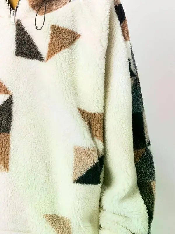 424 Fleece Geometric-detail Sweatshirt