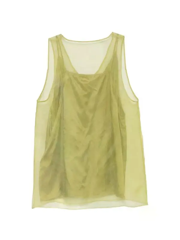 AMI Paris Layered Silk Blouse