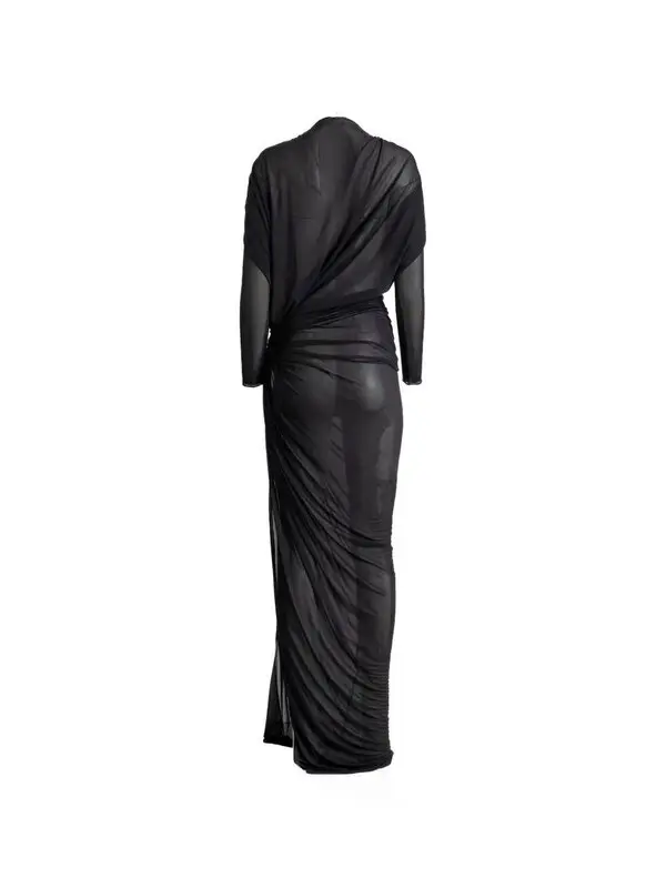 Atlein V-neck Draped Dress