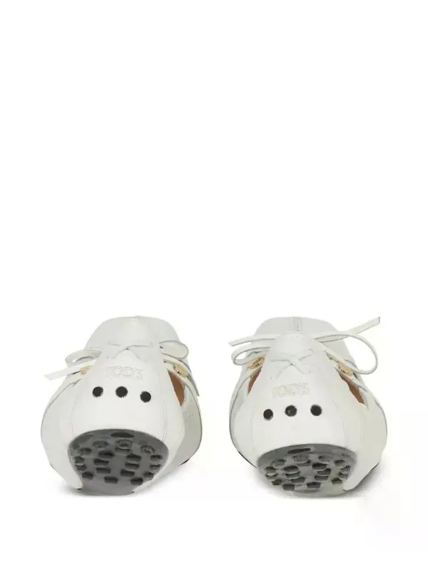 TOD'S Bow-detail Leather Ballet Flats