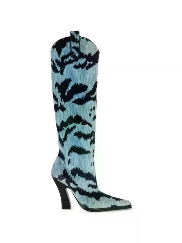 TOM FORD Abstract-print Pointed-toe Boots