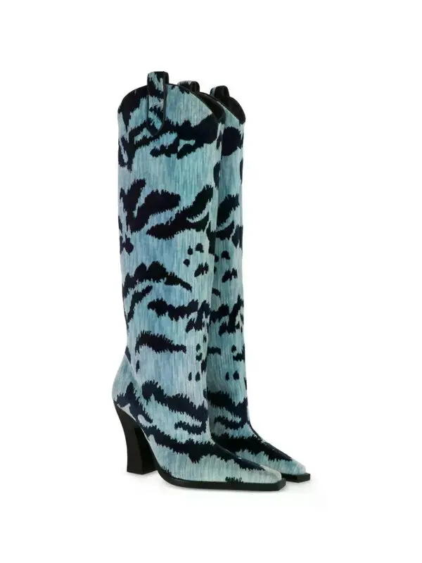 TOM FORD Abstract-print Pointed-toe Boots