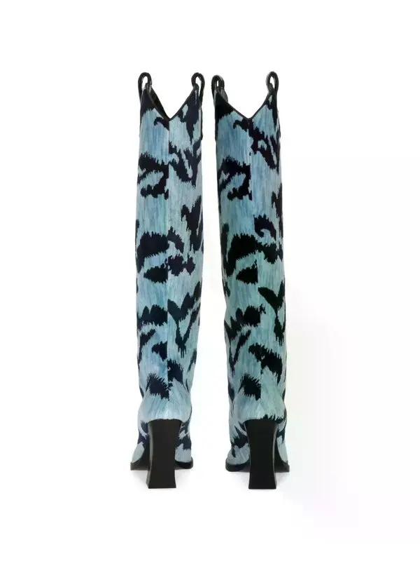 TOM FORD Abstract-print Pointed-toe Boots