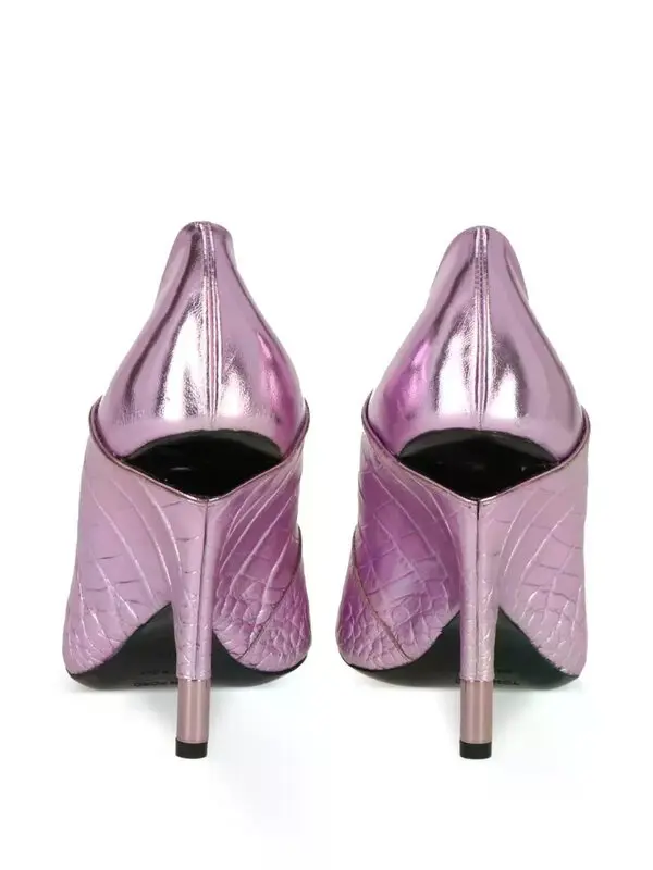 TOM FORD Crocodile-effect Metallic Pumps