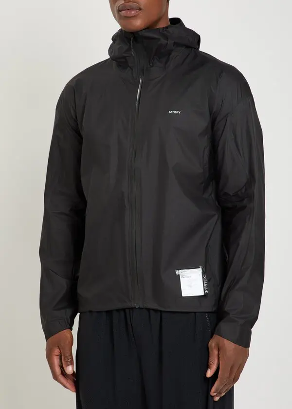 Satisfy 3l Fly Rain Hooded Jacket - Black