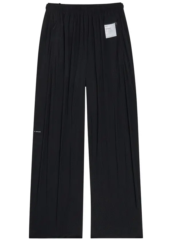 Satisfy Space-o Perforated Stretch-nylon Trousers - Black