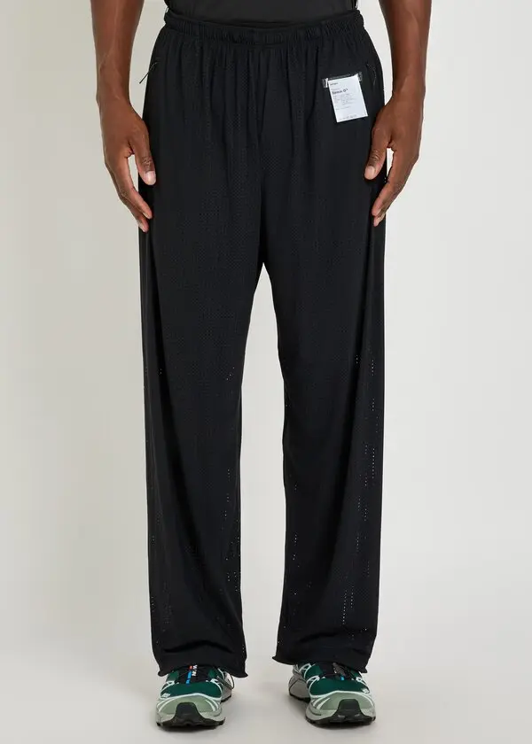 Satisfy Space-o Perforated Stretch-nylon Trousers - Black